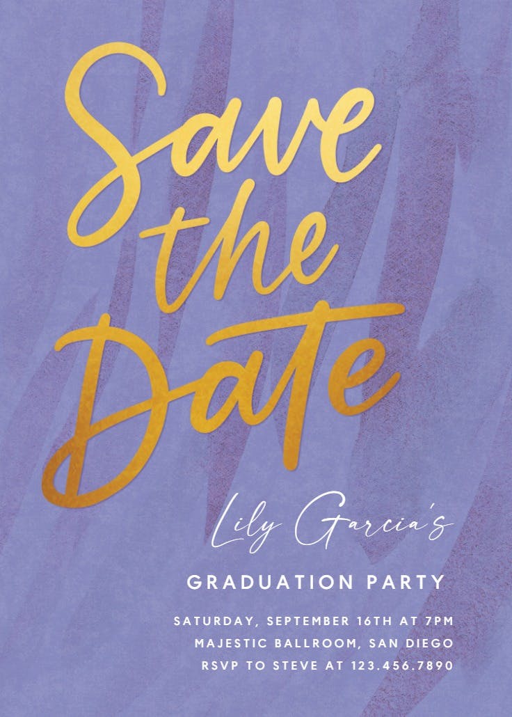 Shining Script - Graduation Party Invitation Template | Greetings Island